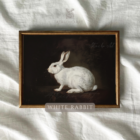 White Rabbit Print | Victorian Gothic Wall Art | Dark Academia Decor ...