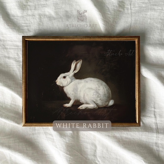 White Rabbit Print | Victorian Gothic Wall Art | Dark Academia Decor ...