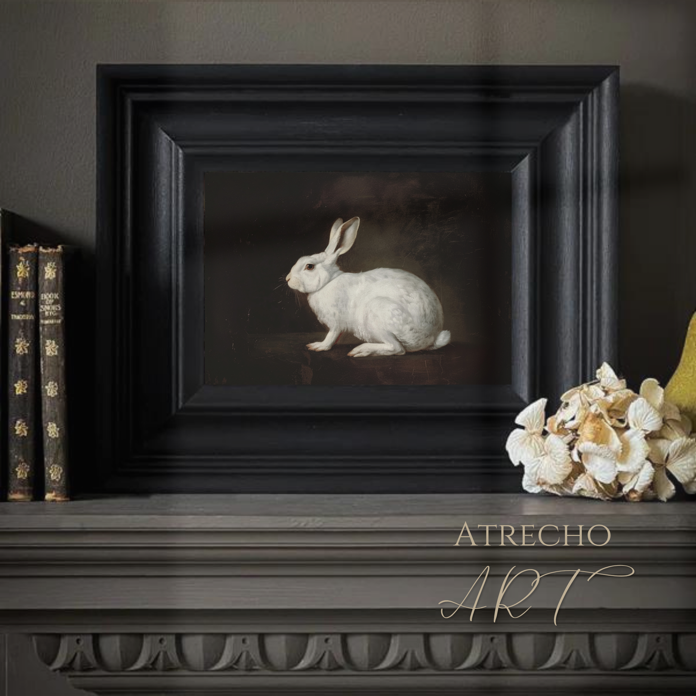 White Rabbit Print | Victorian Gothic Wall Art | Dark Academia Decor ...