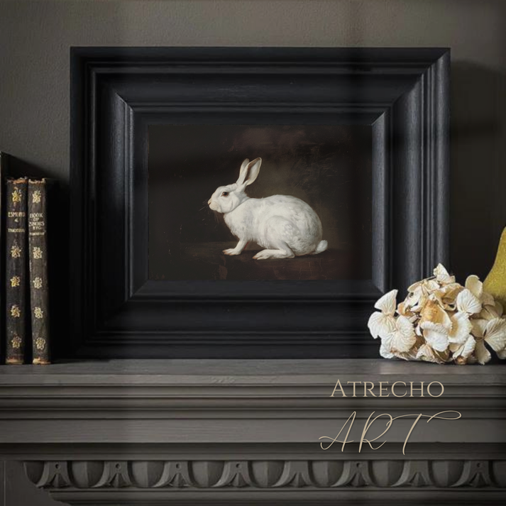 White Rabbit Print | Victorian Gothic Wall Art | Dark Academia Decor ...