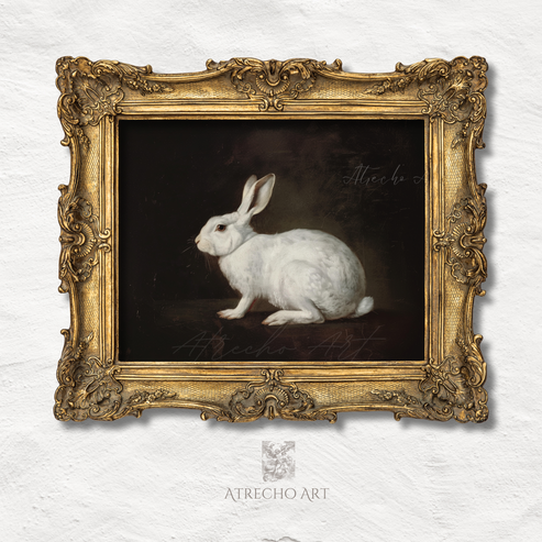 White Rabbit Print | Victorian Gothic Wall Art | Dark Academia Decor ...