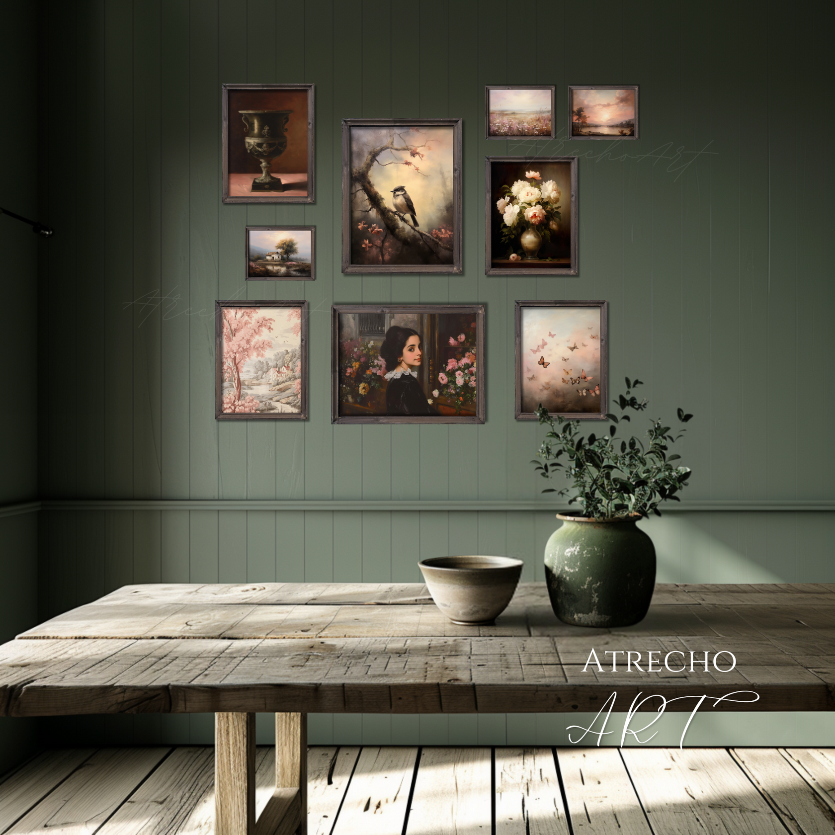 SET OF NINE Prints | P912 | Soft Pink Collection – Atrecho Art