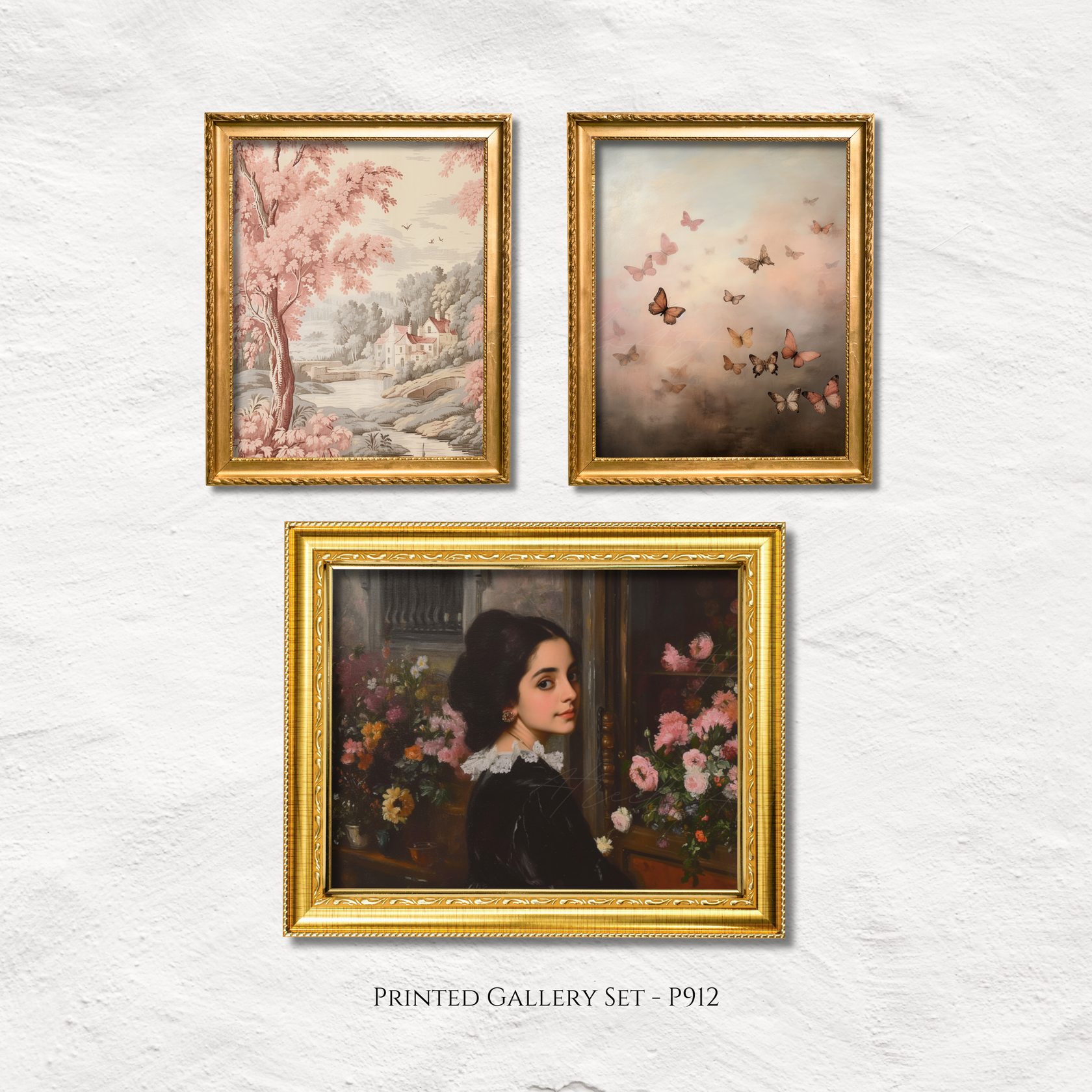 SET OF NINE Prints | P912 | Soft Pink Collection – Atrecho Art