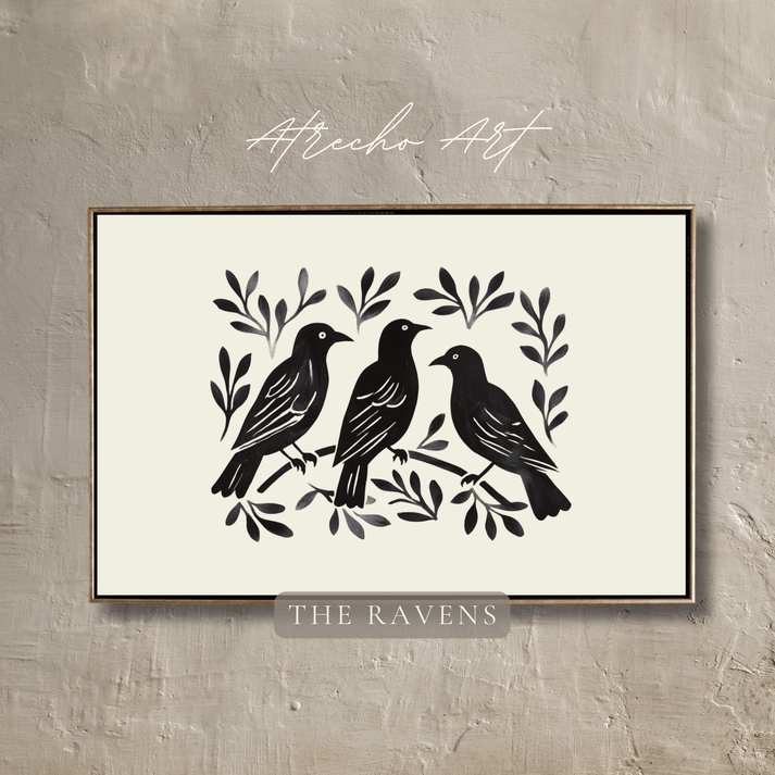 THREE RAVENS | Printed Artwork | AN42 – Atrecho Art