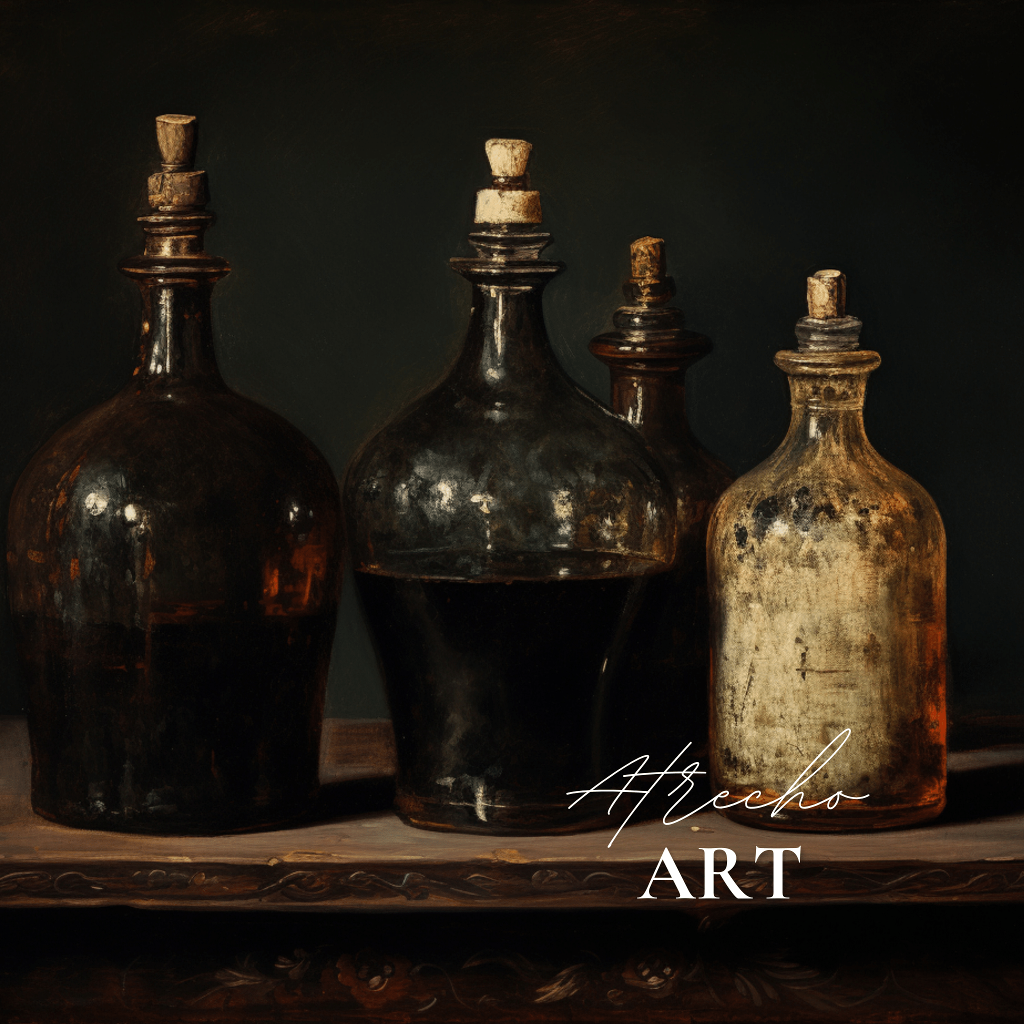 SET OF FOUR Prints | P411 | Witchcore Collection – Atrecho Art