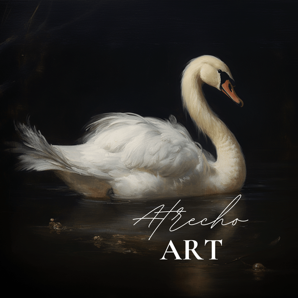 SWAN ON BLACK | AN08 – Atrecho Art